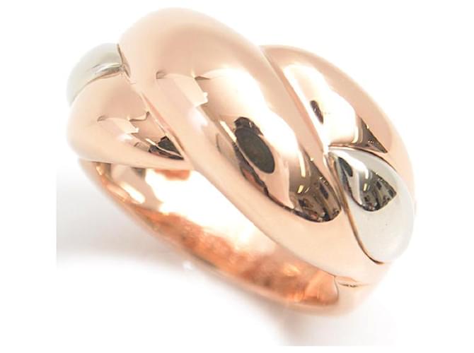 Cartier Twist Design Gold Ring 750WG×PG 54 Golden Metallic Metal ref ...