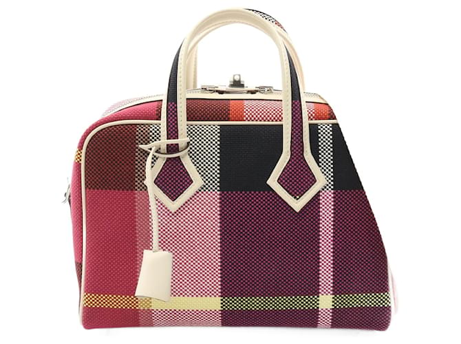 Hermès Hermes Victoria 3 Mini Handbag Pink/White Leather ref.1891896 ...