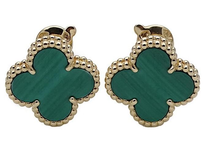 Van Cleef & Arpels Alhambra Stud Earrings Golden Yellow gold ref ...