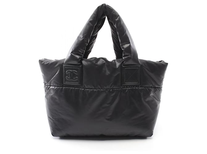 Chanel Coco Cocoon PM Tote Bag Nylon Leather Black Cloth ref.1901395 ...