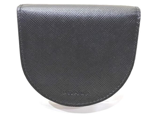 Prada Saffiano Leather Coin Case KP1001 Black ref.1902361 - Joli Closet