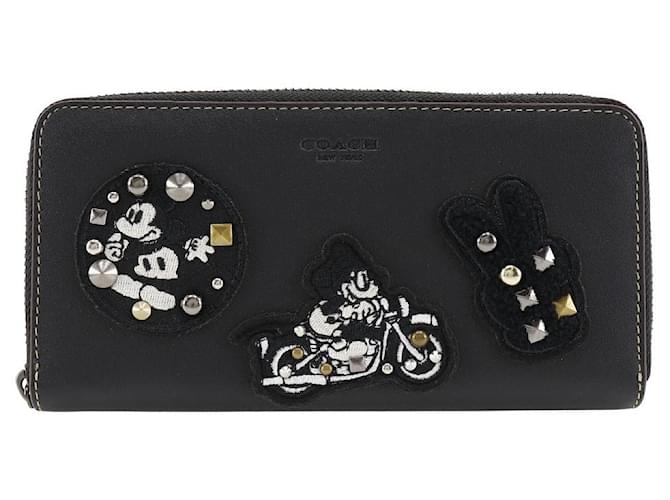 Coach Disney Collaboration Long Wallet F59340 Black Leather ref.1906365 ...