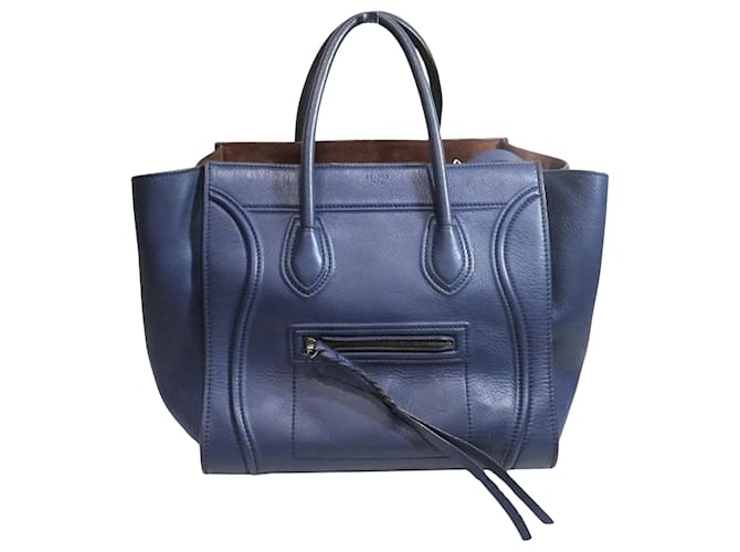 Céline Luggage Navy blue Leather ref.1906783 - Joli Closet