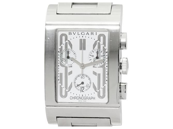Bulgari Bvlgari White Dial Rettangolo Watch RTC49S Metal ref.1908199 ...