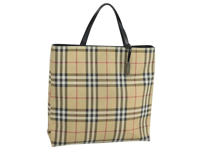 BURBERRY Nova Check Hand Bag PVC Beige Auth 105133 ref.1919919 - Joli ...