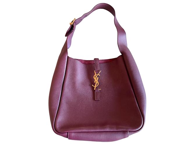 Yves Saint Laurent Hobo The 5 to 7 Dark red Leather ref.1924474 - Joli ...