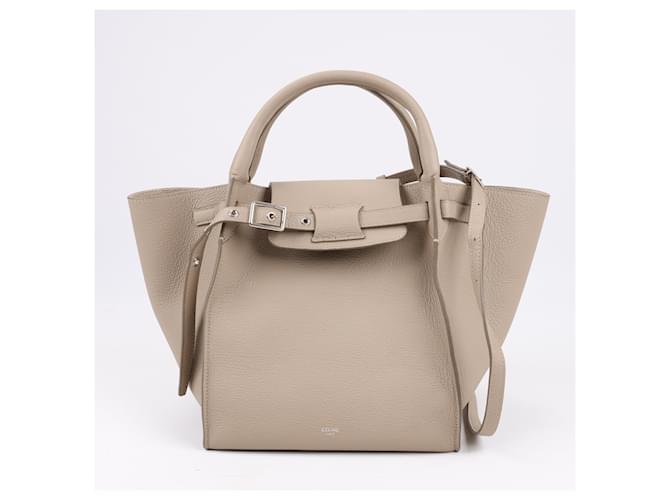Céline CELINE Big Bag Grained Calfskin Small 2way Handbag in Beige ...