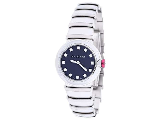 Bulgari Bvlgari Lucea LU28S L4136 SS QZ Blue-Face Watch Navy blue Steel ...