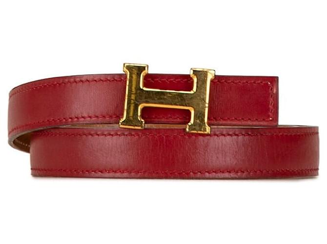 Hermès Hermes Constance Reversible H Belt Leather Brown ref.1932881 ...