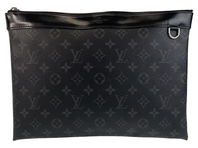 Louis Vuitton Monogram Eclipse Clutch M62291 Black Cloth ref.1933273 - Joli Closet