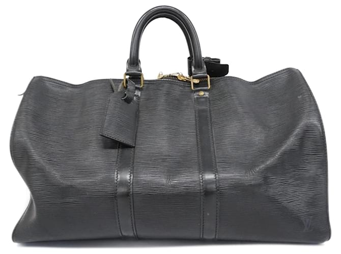 Louis Vuitton Keepall 45 Black Leather ref.1935190 - Joli Closet