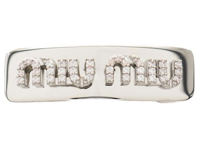 Miu Miu Rhinestone Barrette Steel ref.1949775 - Joli Closet