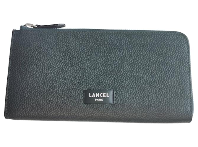 Lancel Wallets Green Dark green Leather ref.1959182 - Joli Closet