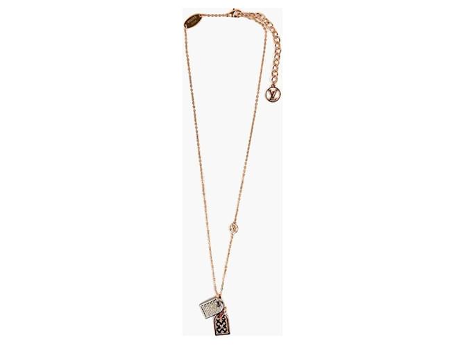Louis Vuitton Preziosa Necklace Nanogram rose gold silver Silvery ...
