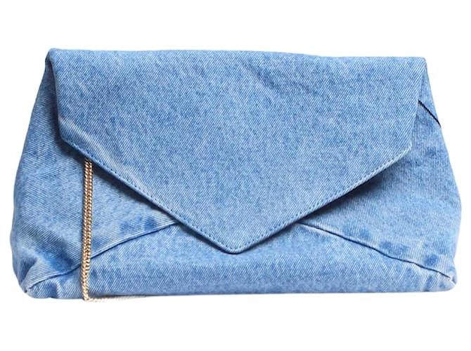 Dries Van Noten Blue denim envelope clutch ref.1965662 - Joli Closet