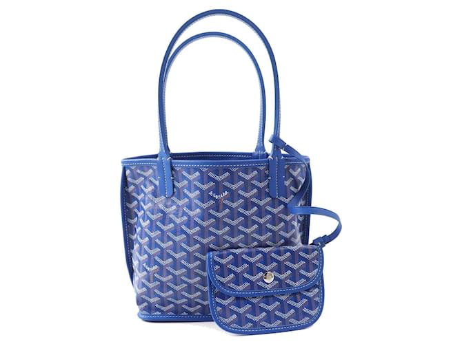 Goyard Anju Mini Reversible Leather Tote Bag Blue ref.1966357 - Joli Closet