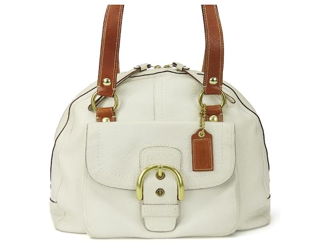 USED COACH Leather Tote Bag 11843 White ref.1967437 - Joli Closet