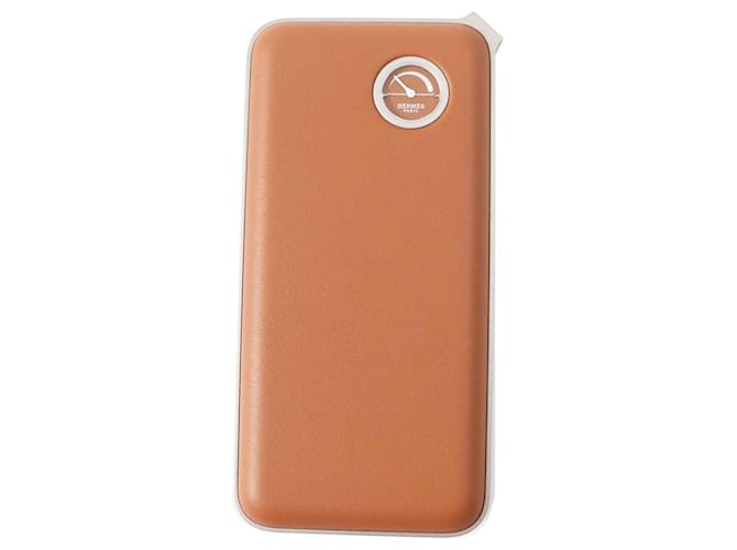 Hermès Hermes Volt H Maxi Mobile Battery Aluminum Golden Leather ref ...