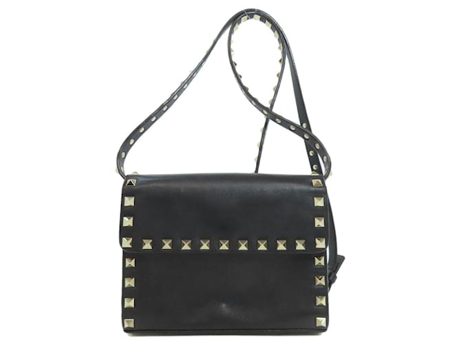 Valentino Garavani Rockstud Black Leather ref.1973419 - Joli Closet