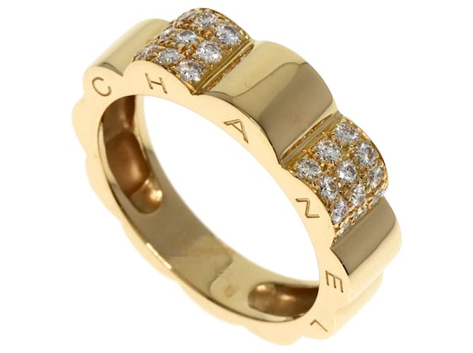 Chanel Profile de Camellia Small Diamond Ring Yellow gold ref.1976345 ...