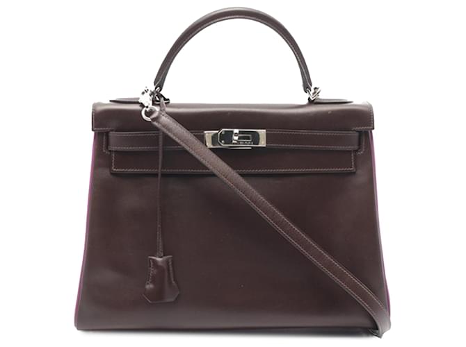 Hermès Marron Édition Limitée Box Calf Kelly II Retourne 32 Cuir Veau ...