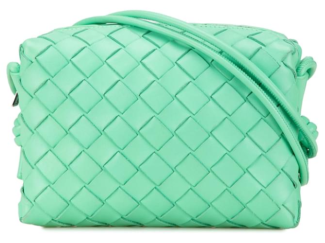 Bottega Veneta Green Mini Nappa Intrecciato Loop Camera Bag Leather ...