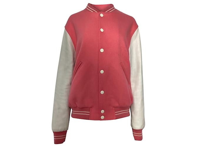 Céline Celine x Scott Reeder Varsity Jacket in Pink Wool ref.1990860 ...