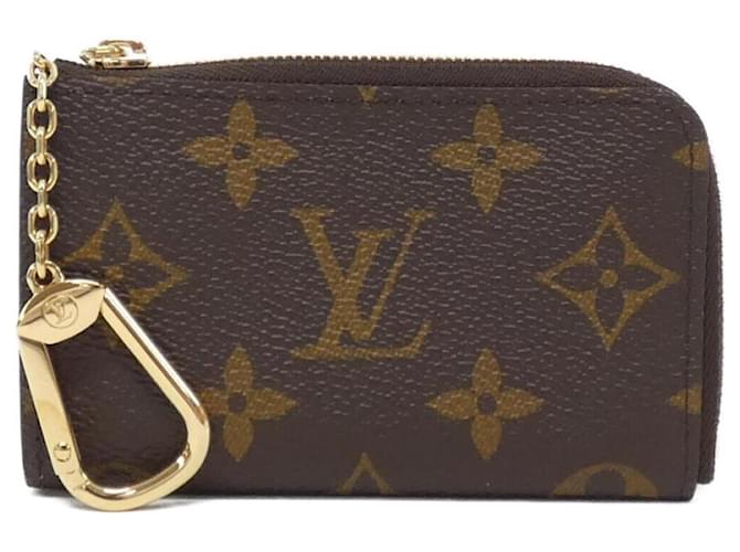 Louis Vuitton Monogram Portocle Noah Coin & Key Case Brown Blue Patent ...