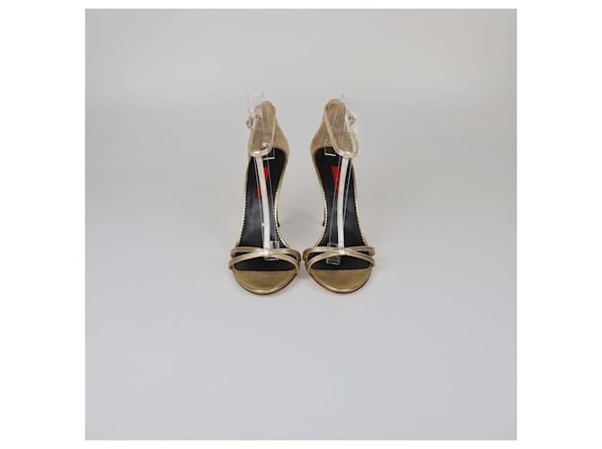 CAROLINA HERRERA Sandals T.EU 39 Leather Golden ref.2001165 - Joli Closet