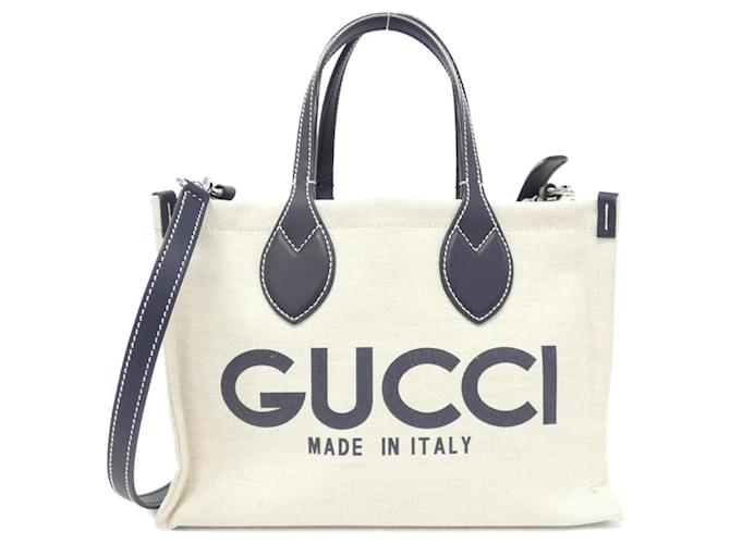 Gucci 772144 FACVW Handbag Black Beige Leather Cloth ref.2004654 - Joli ...