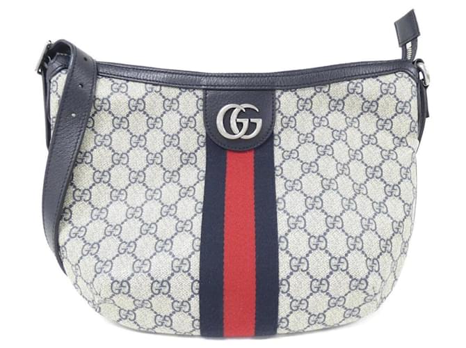 Gucci Ophidia 598125 2ZGMN Shoulder Bag Blue Beige Cloth ref.2005245 ...