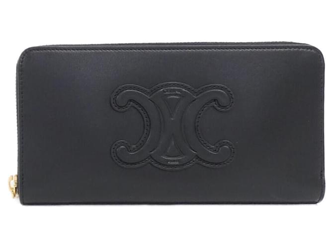 Céline Celine Long Bi-Fold Wallet Black Leather ref.2005574 - Joli Closet