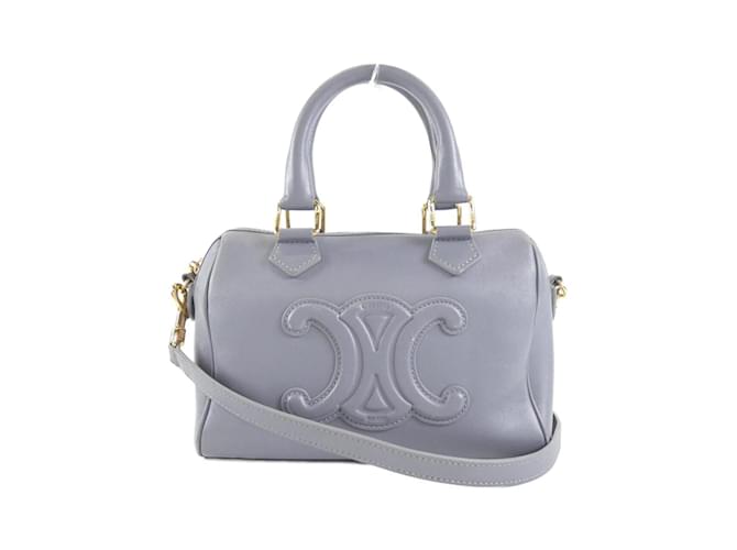 Céline Celine Small Boston Cuir Triomphe Shoulder Bag Brown Blue ...