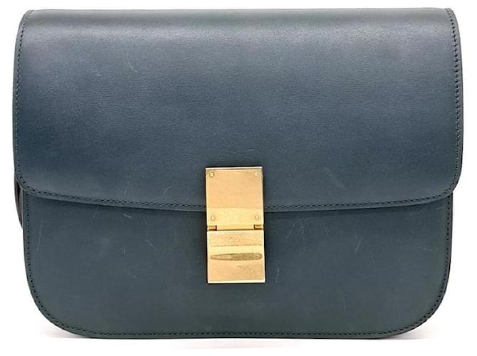 Céline Celine Classic Box Medium Green Leather ref.2006317 - Joli Closet