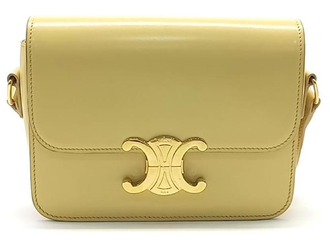 Céline Celine Triumph Bag Tin Yellow Leather ref.2006335 - Joli Closet