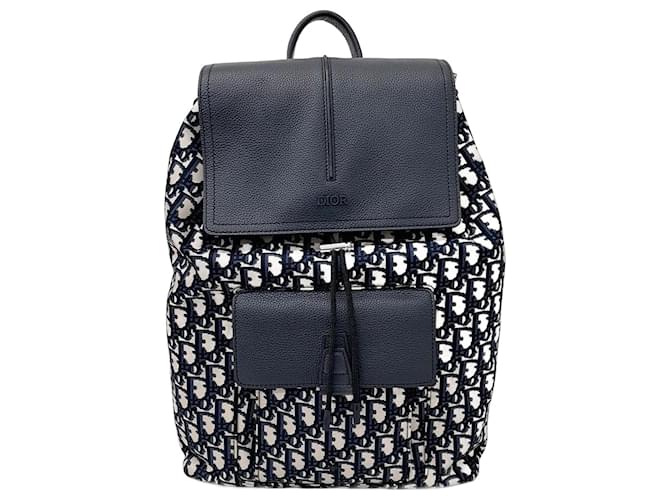 Christian Dior Backpack Blue Leather ref.2008106 - Joli Closet