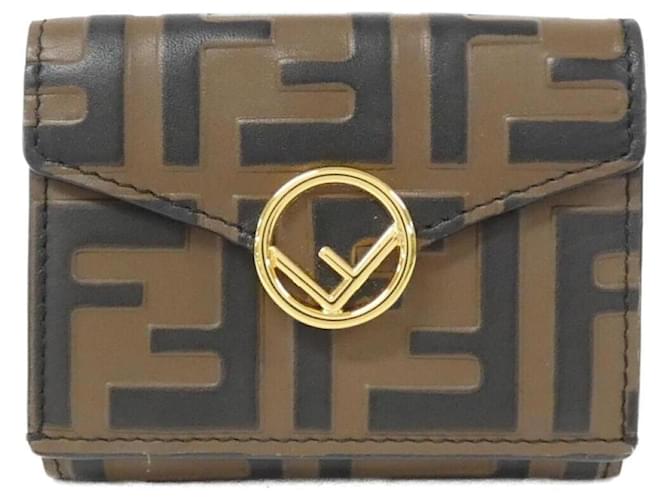 Fendi Calfskin Tri-Fold Wallet Leather ref.2010901 - Joli Closet