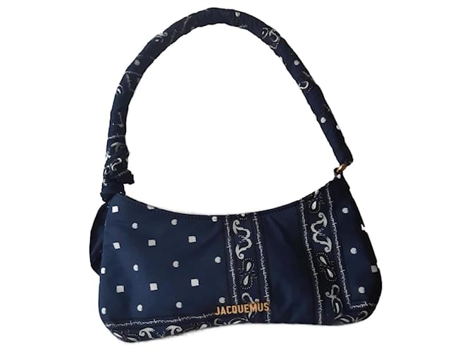 Le Bisou Bandana Jacquemus - Navy Paisley - Blue Leather ref.2012667 ...