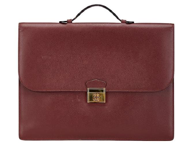 Cartier Must Line Leather Briefcase Brown ref.2015736 - Joli Closet