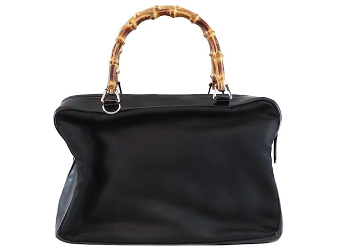 Gucci Black handbag with bamboo handle Nylon ref.2015945 - Joli Closet