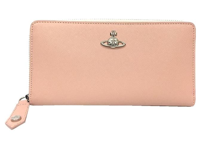 Vivienne Westwood Tiny Orb Round Long Wallet Pink Leather ref.2016824 ...