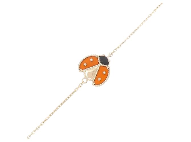 Van Cleef & Arpels Lucky Spring Open Wing Ladybug Bracelet Pink gold ...