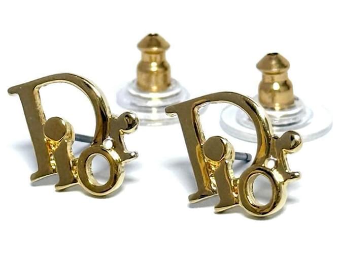 Christian Dior Logo Stud Earrings Metal ref.2020285 - Joli Closet