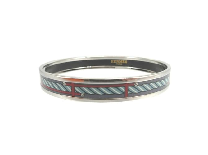 Hermès Hermes Light Blue and Silver Charm Bracelet Silvery Metal ref ...