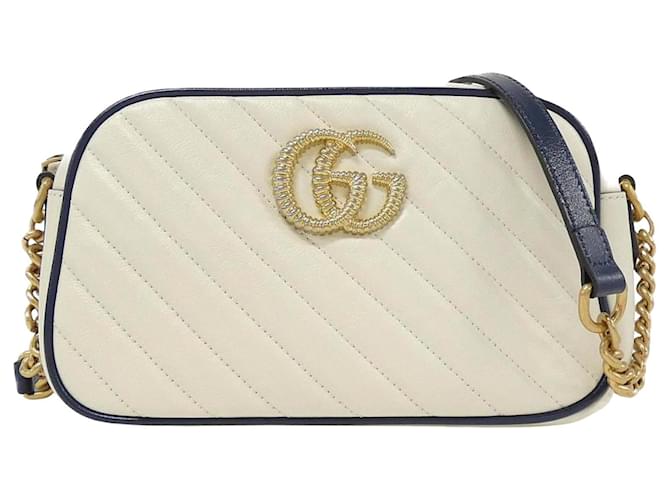 Gucci GG Marmont White Leather ref.2021208 - Joli Closet