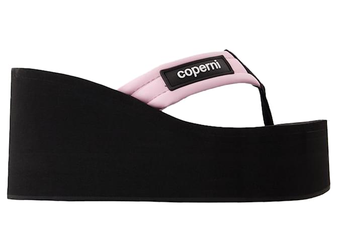 Wedge Sandals - Coperni - Synthetic Leather - Black Leatherette ref ...