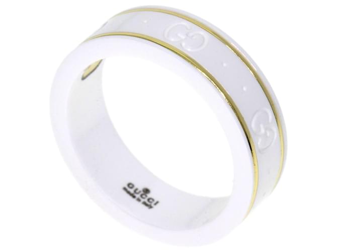Gucci Icon Band Ring Yellow gold Ceramic ref.2027673 - Joli Closet