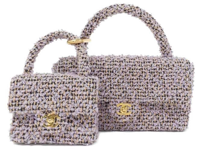 Chanel Coco Handle Purple Tweed ref.2029212 - Joli Closet