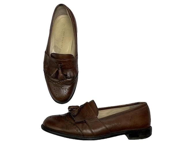 BALMAIN Flats T.EU 40 Leather Brown ref.2031759 - Joli Closet