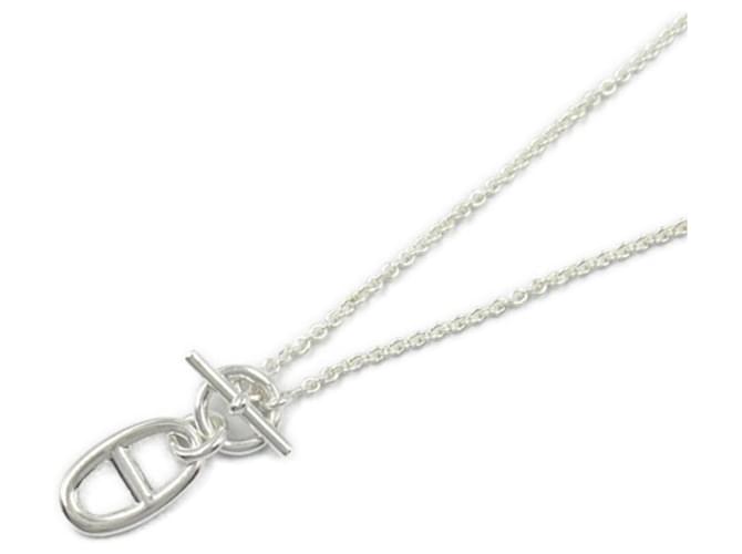 Hermès Hermes Chaine d'Ancre Amulet Necklace Silvery Silver ref.2043082 ...